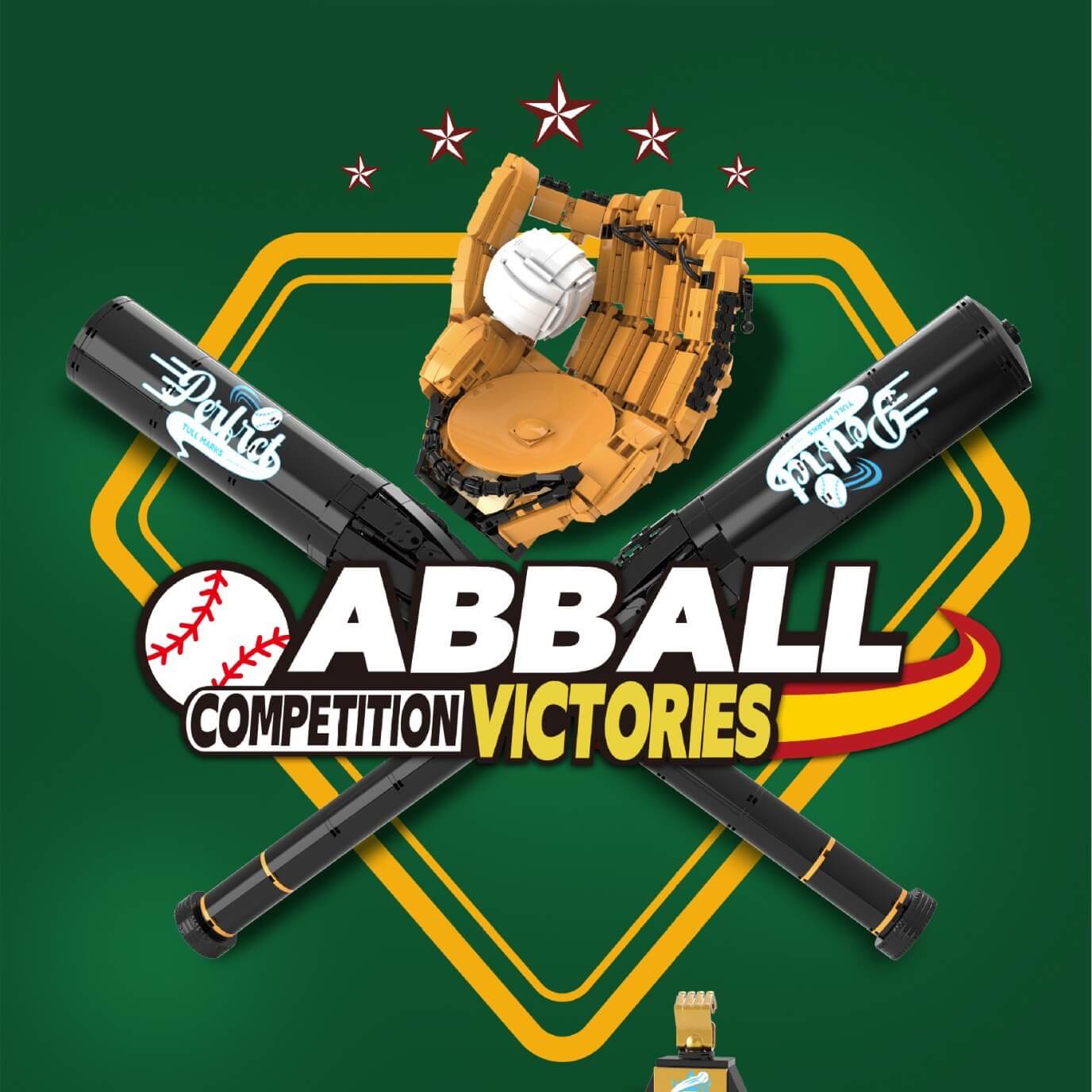 DK 80021 Baseball sport and glove-Afobrick