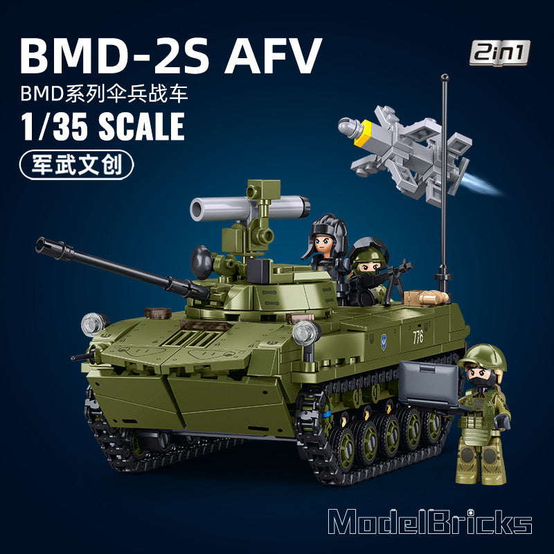 Sluban BMD-2S airborne combat vehicle-Afobrick