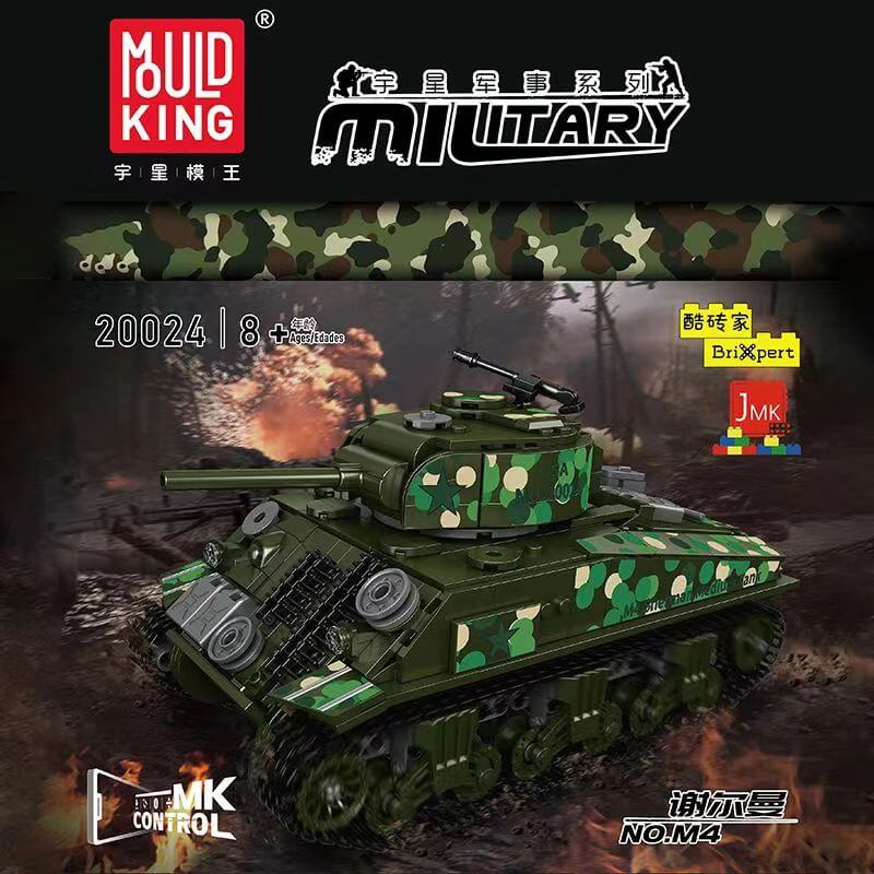 Mould King 20024 Sherman Tank RC-Afobrick