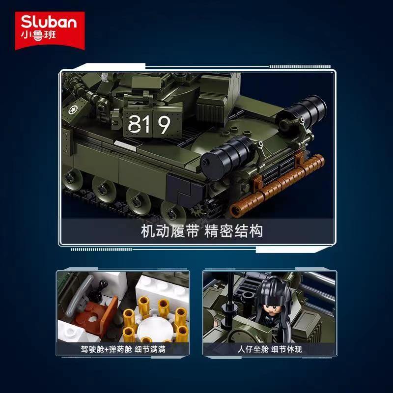 Sluban T-80BVMS Main Battle Tank-Afobrick