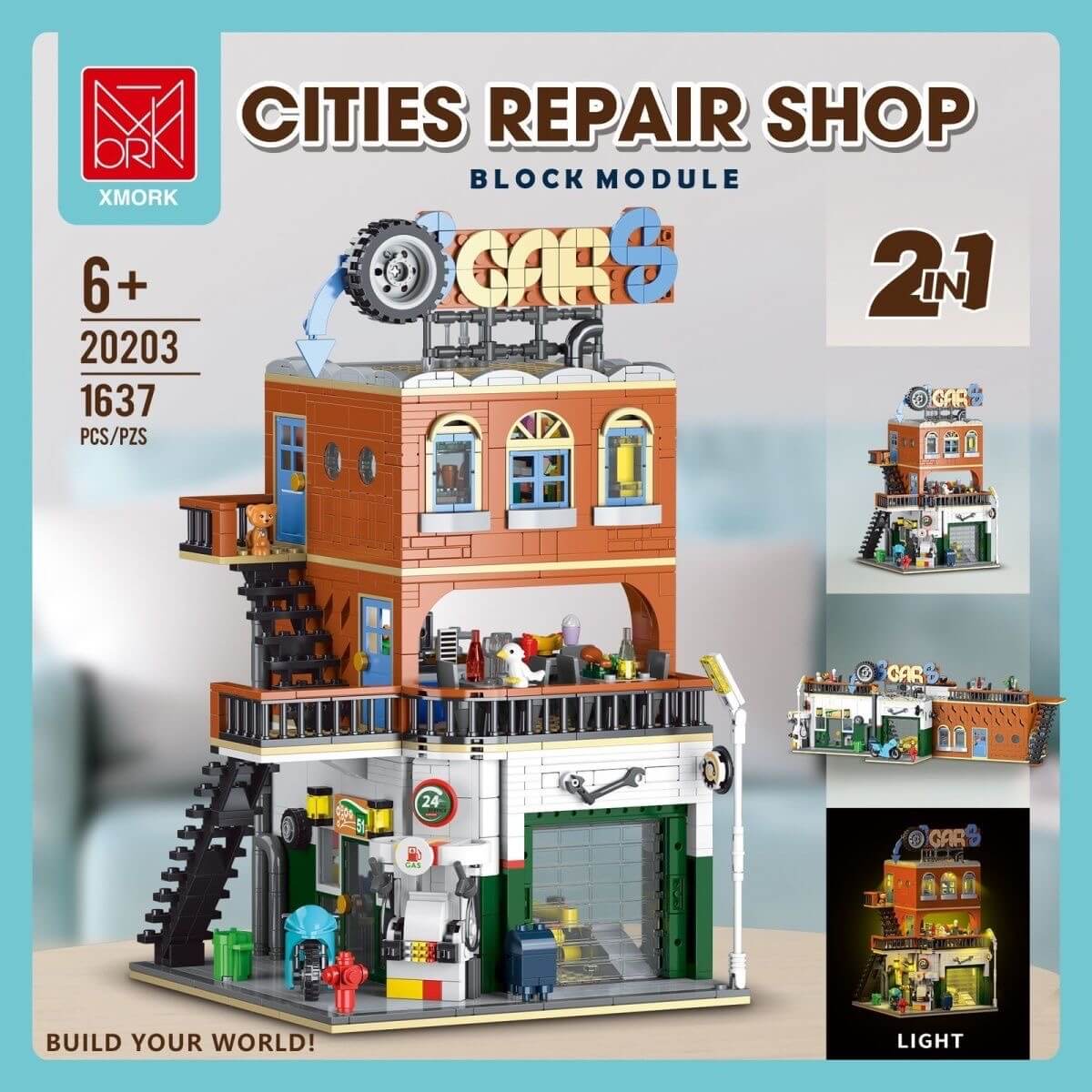 Xmork 20203 Cities Repair Shop-Afobrick
