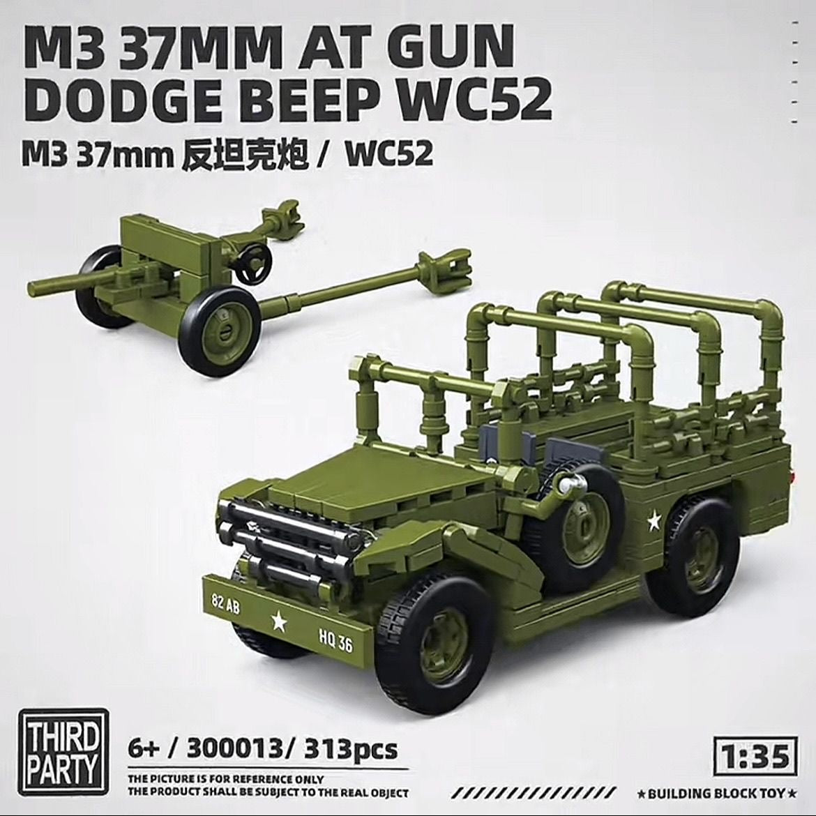 Third Party 300013 M3 37MM AT GUN DODGE BEEP WC52