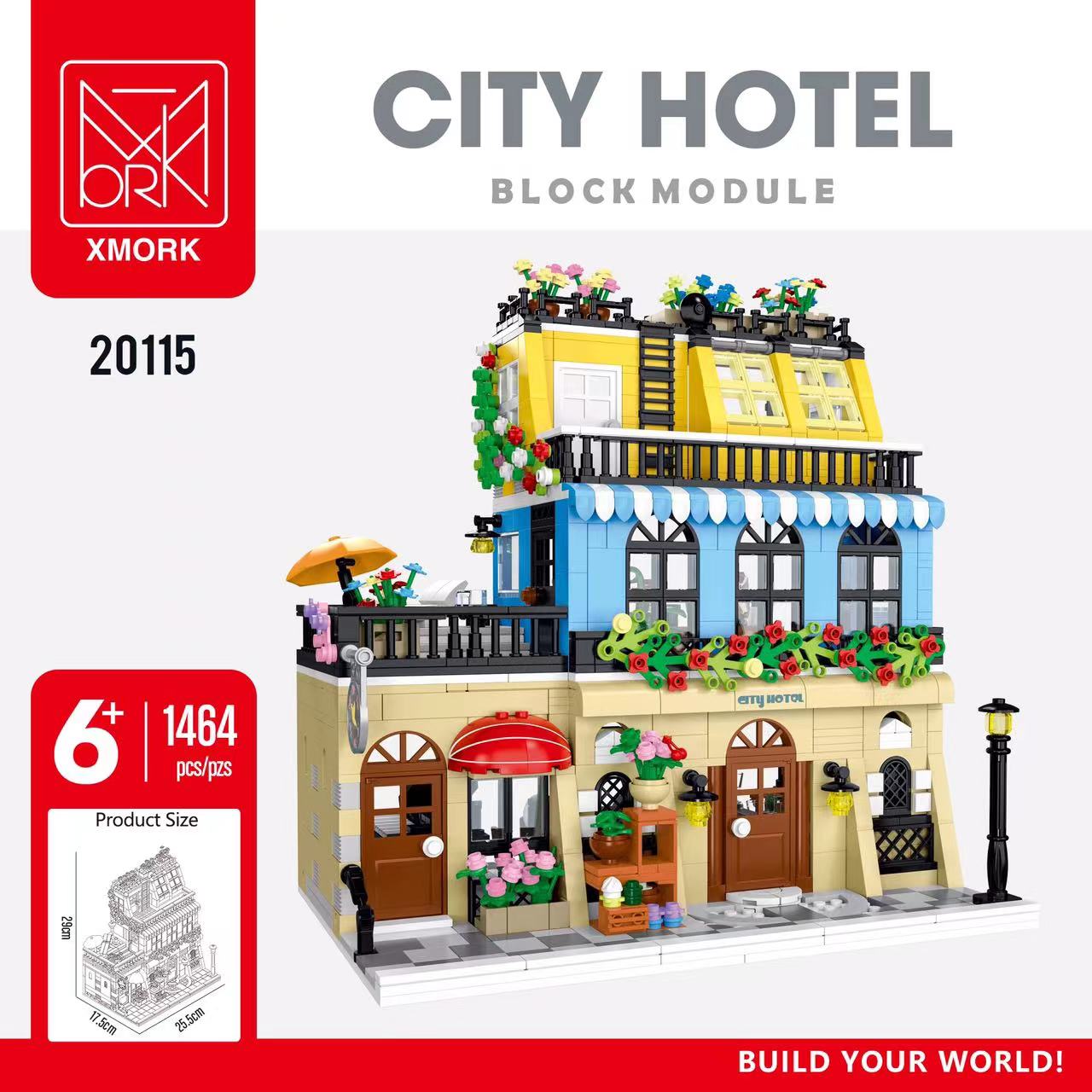 Mork Model 20115 City Hotel Block Module-Afobrick