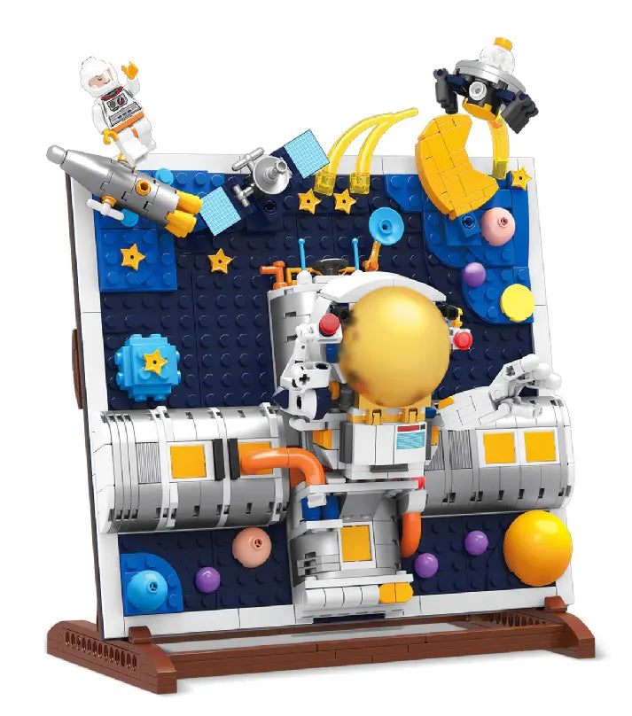 ZHEGAO DZ1014 Painting Space Exploration Mini Brick-Afobrick